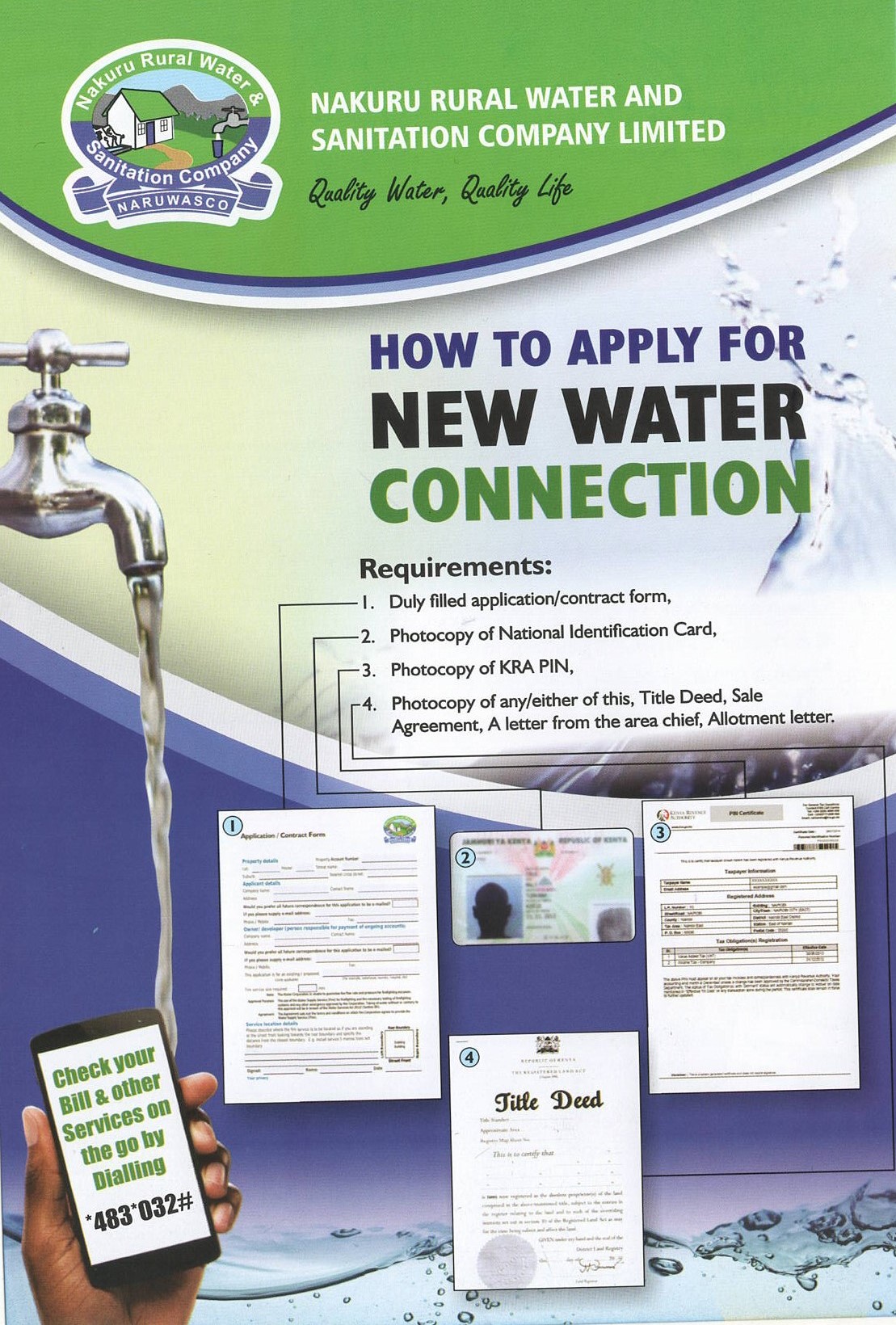 New Connection – Nakuru Rural Water and Sanitation Company Ltd